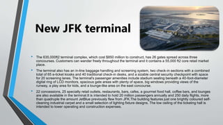JETBLUE AIRWAYS JFK TERMINAL | PPTX | Air Travel | Travel Type
