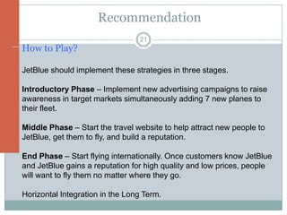 Jet Blue Airways - Strategic Management Case Study | PPTX