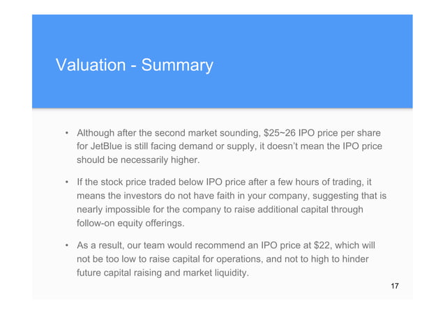 JetBlue Airways IPO Valuation | PDF | Air Travel | Travel Type