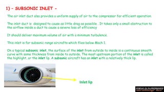 GAS TURBINE ENGINES CONSTRUCTION PART 1 - INLET | PPTX