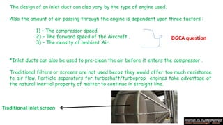 GAS TURBINE ENGINES CONSTRUCTION PART 1 - INLET | PPTX