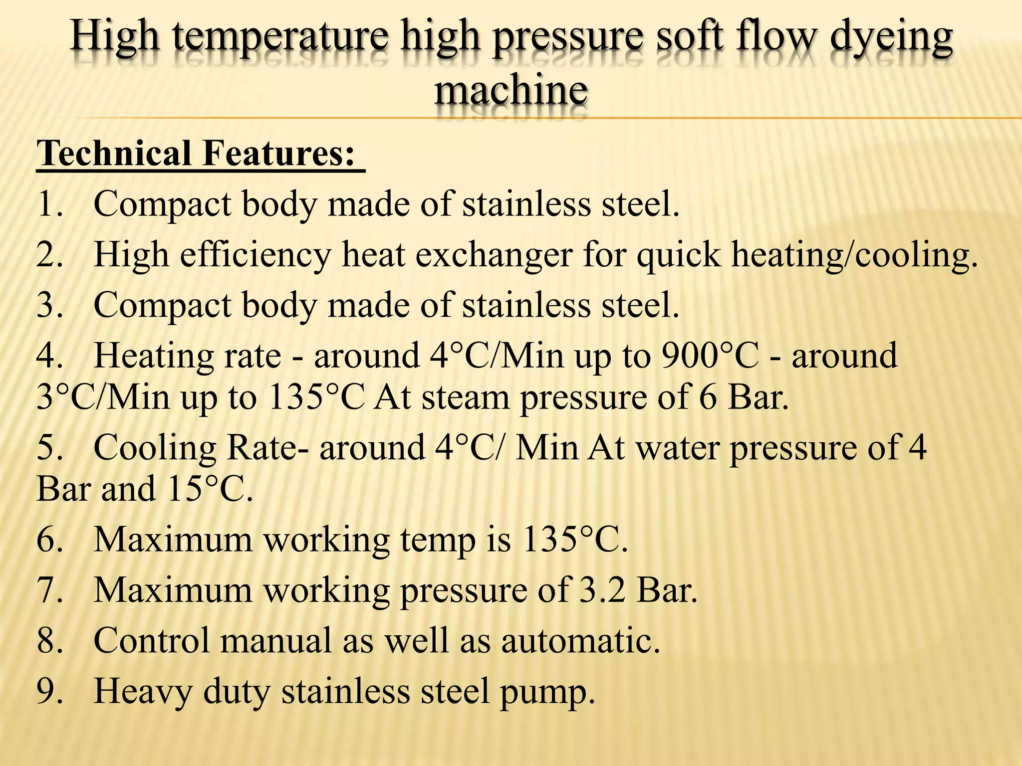 Jet dyeing machine | PPTX