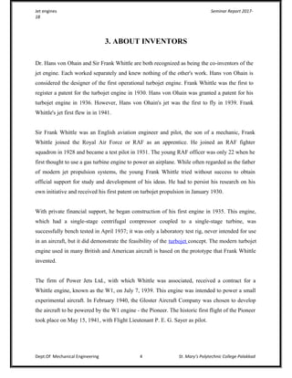 Jet engine seminar report | DOC