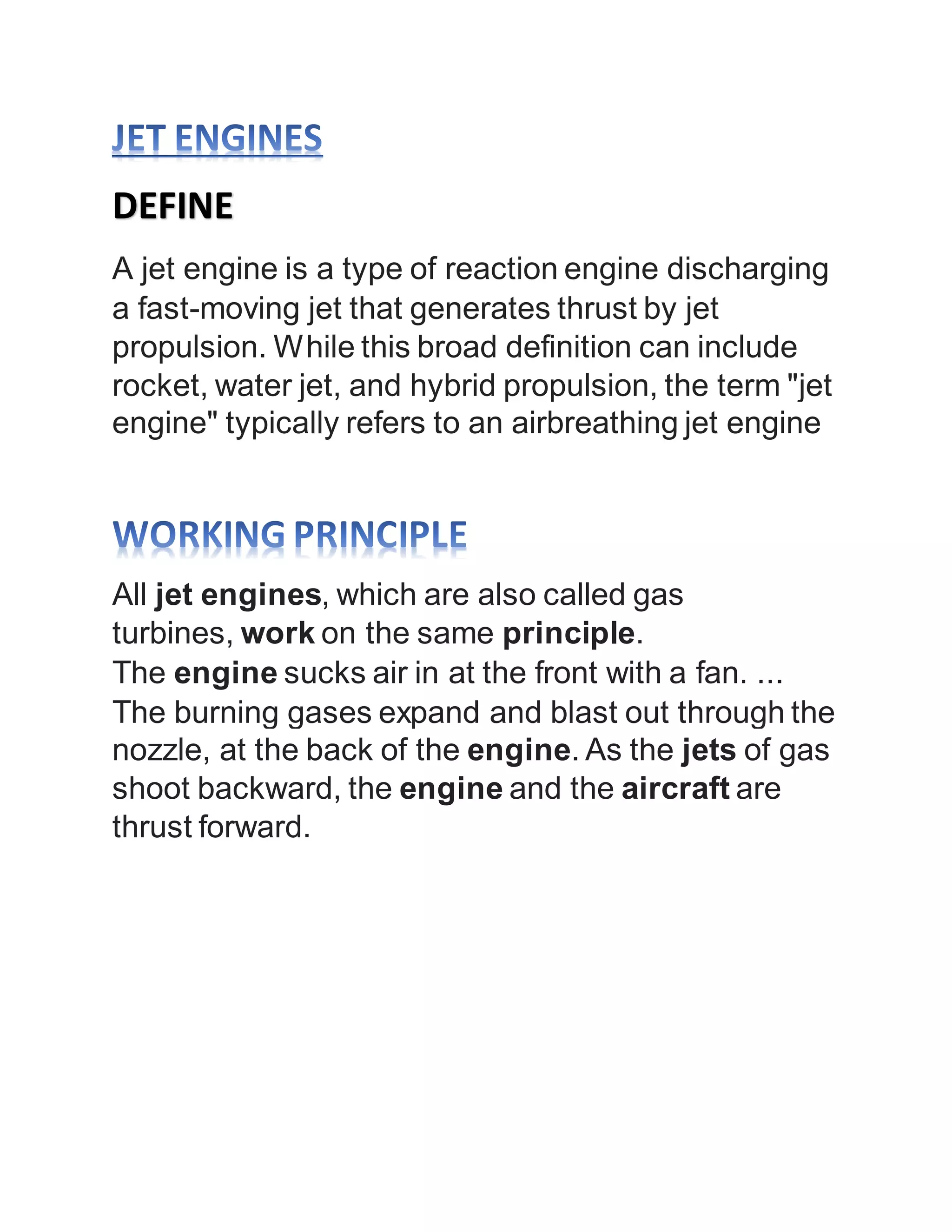 Jet engines | DOCX