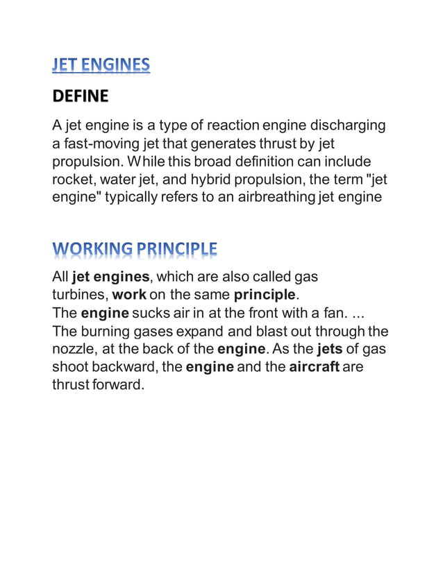 Jet engines | DOCX