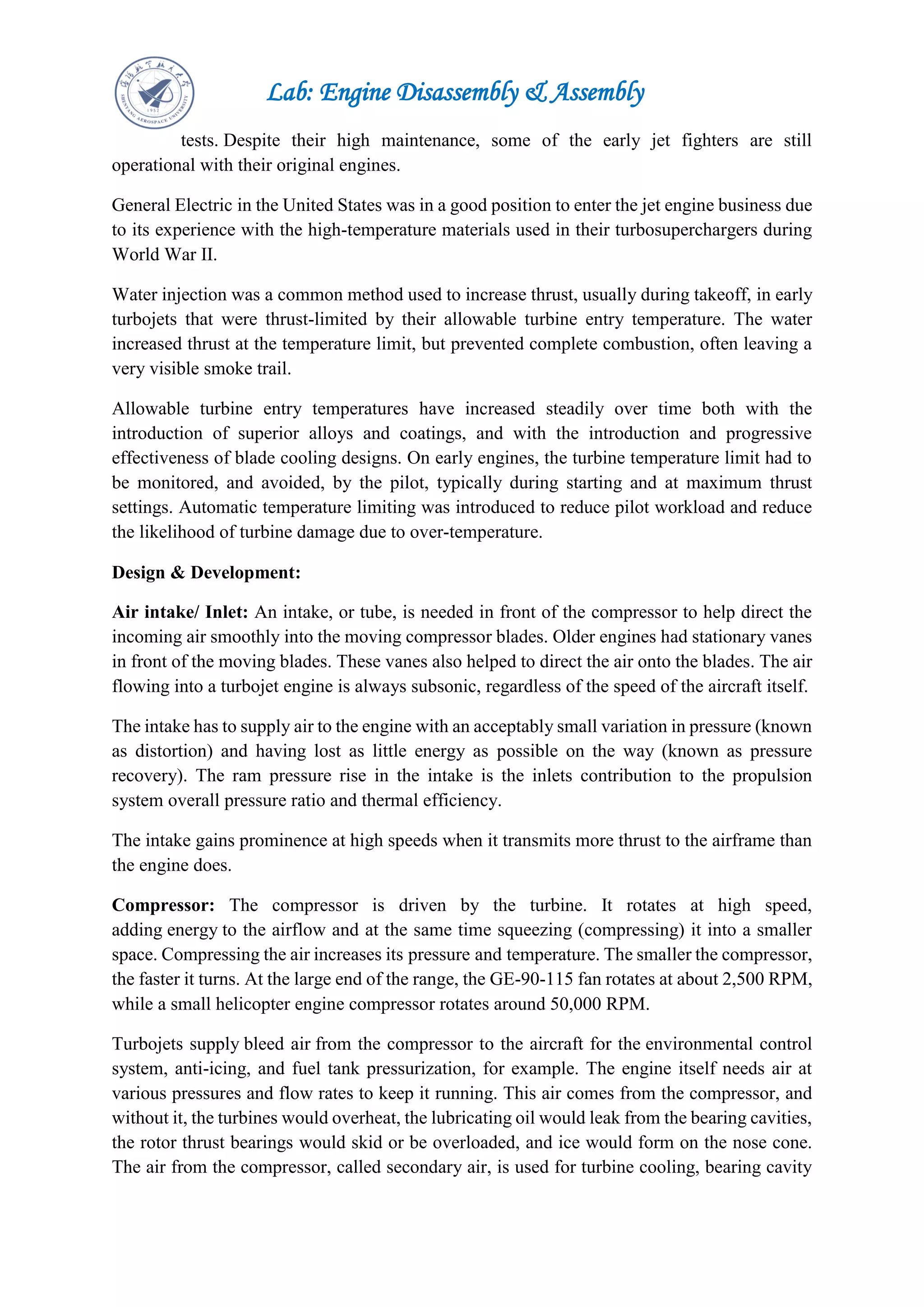 Gas Turbine Engines-Shenyang Aerospace University | PDF