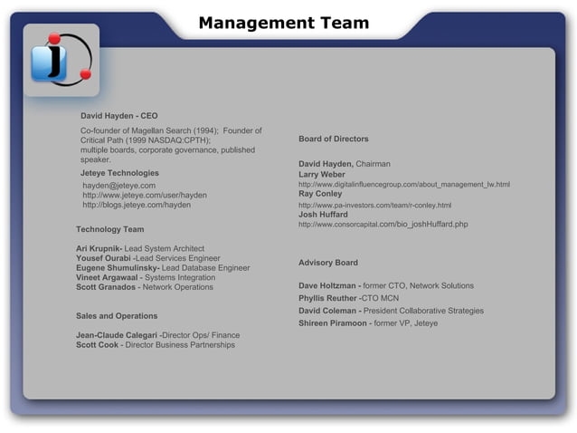 Jeteye Presentation | PPT