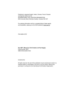 Manual on civil aviation jet fuel supply | PDF