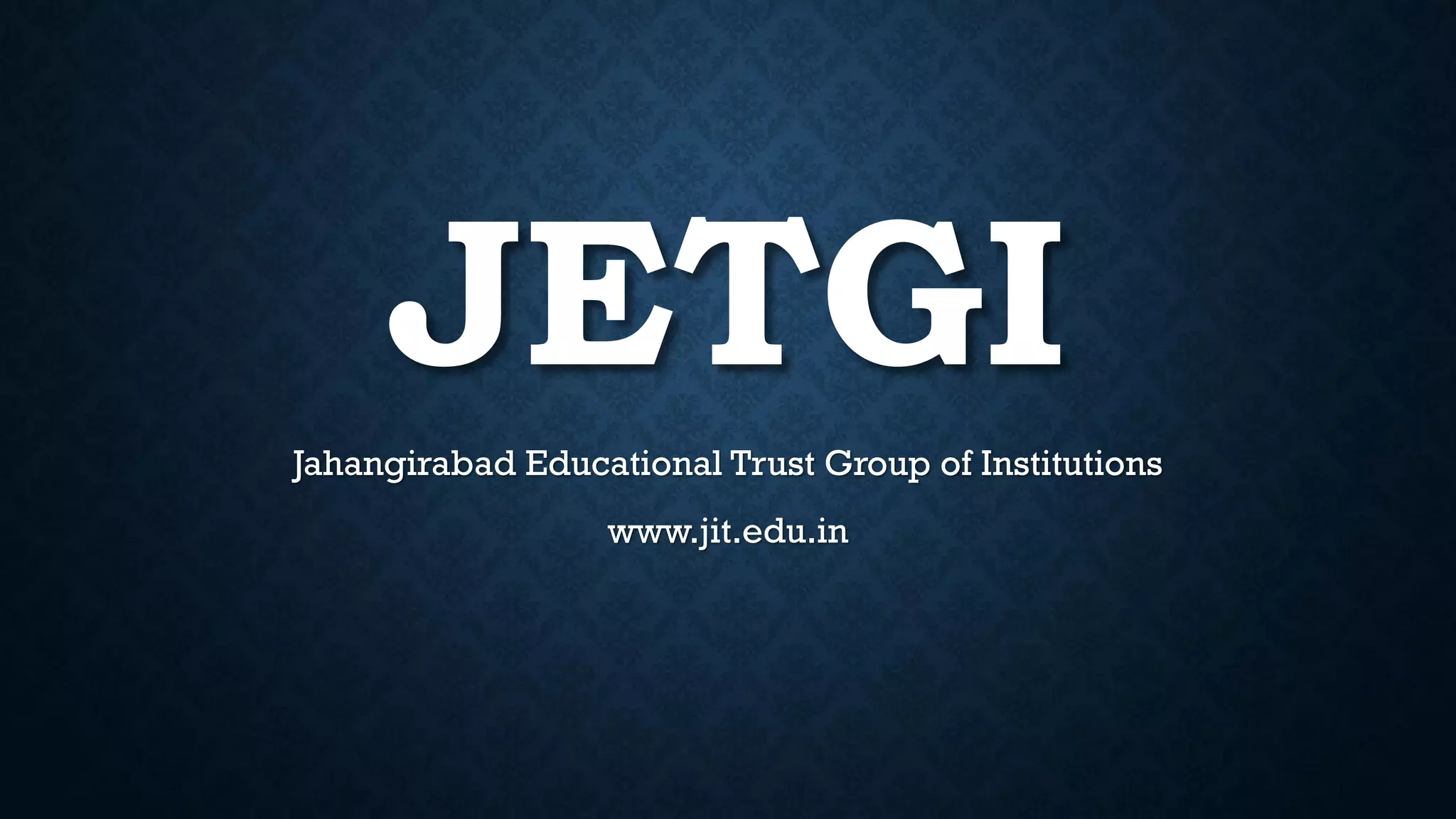 Jahangirabad Institute of Technology | PPT