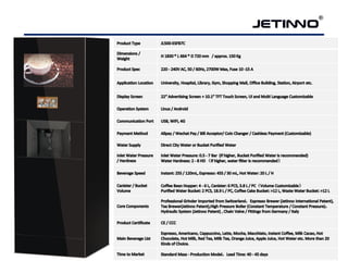 Jetinno free standing coffee vending machine supplier | PDF