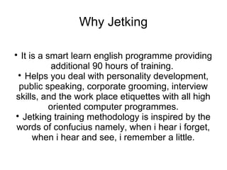 Jetking ppt | PPT