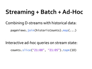 Spark and Shark: Lightning-Fast Analytics over Hadoop and Hive Data | PPT