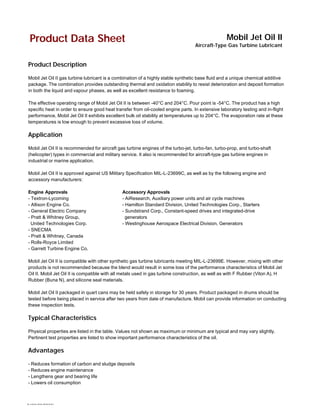 Jet oil ii pds | PDF