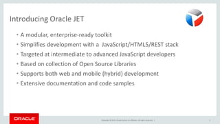 Oracle JET overview | PPTX | Web Development | Internet