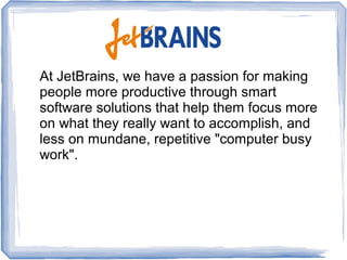 JetPoint meeting @JetBrains on bioinformatics | ODP