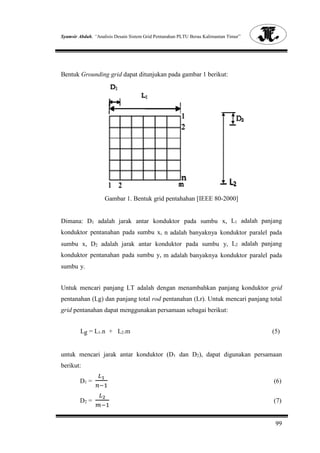 ANALISIS DESAIN SISTEM GRID PENTANAHAN PLTU BERAU KALIMANTAN TIMUR 2 X ...