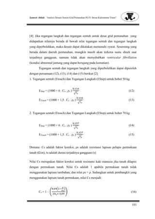 ANALISIS DESAIN SISTEM GRID PENTANAHAN PLTU BERAU KALIMANTAN TIMUR 2 X ...