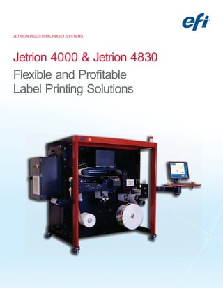 EFI Jetrion 4000 and 4830 | PDF