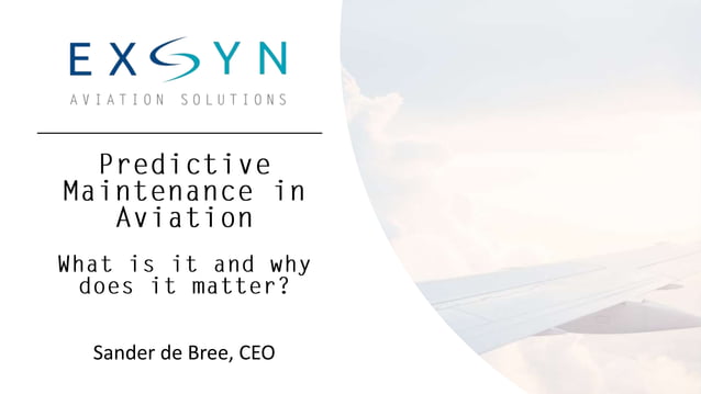 Keynote Predictive Maintenance in Aviation | PPT