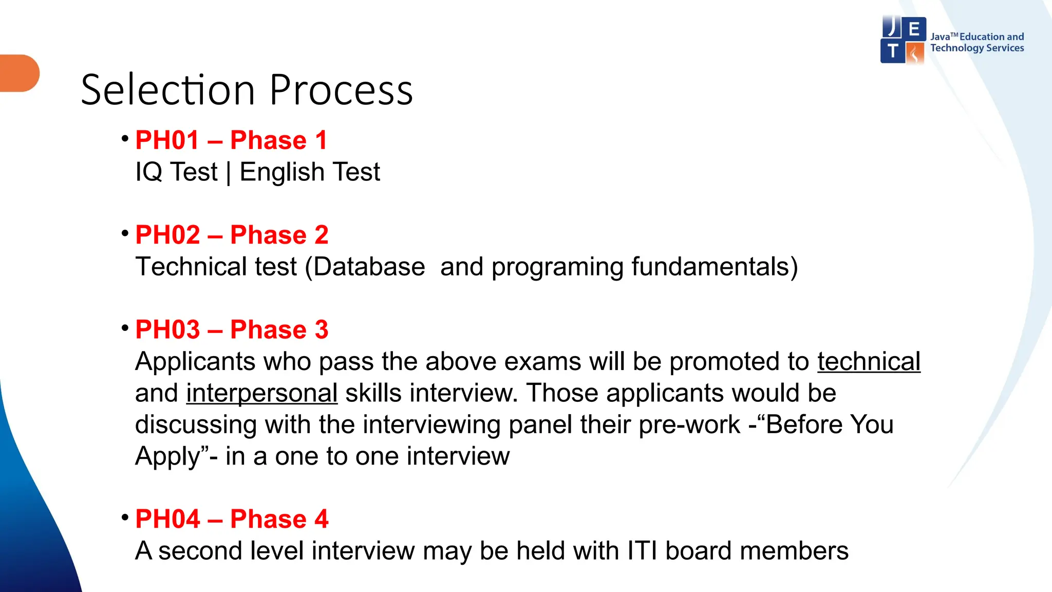 JETS Tracks Orientation 2024 - ITI 9-Month Program | PPTX