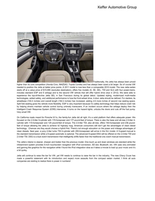 2011 Volkswagen Jetta-Evidence Manual | PDF