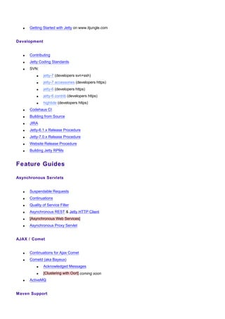 Jetty Vs Tomcat | DOC