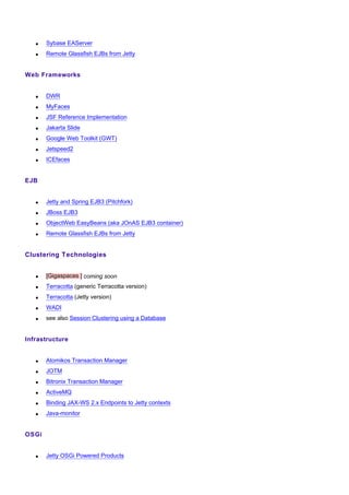 Jetty Vs Tomcat | DOC