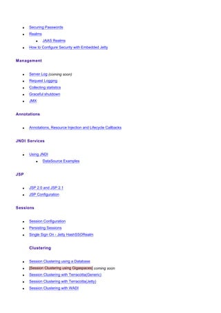 Jetty Vs Tomcat | DOC