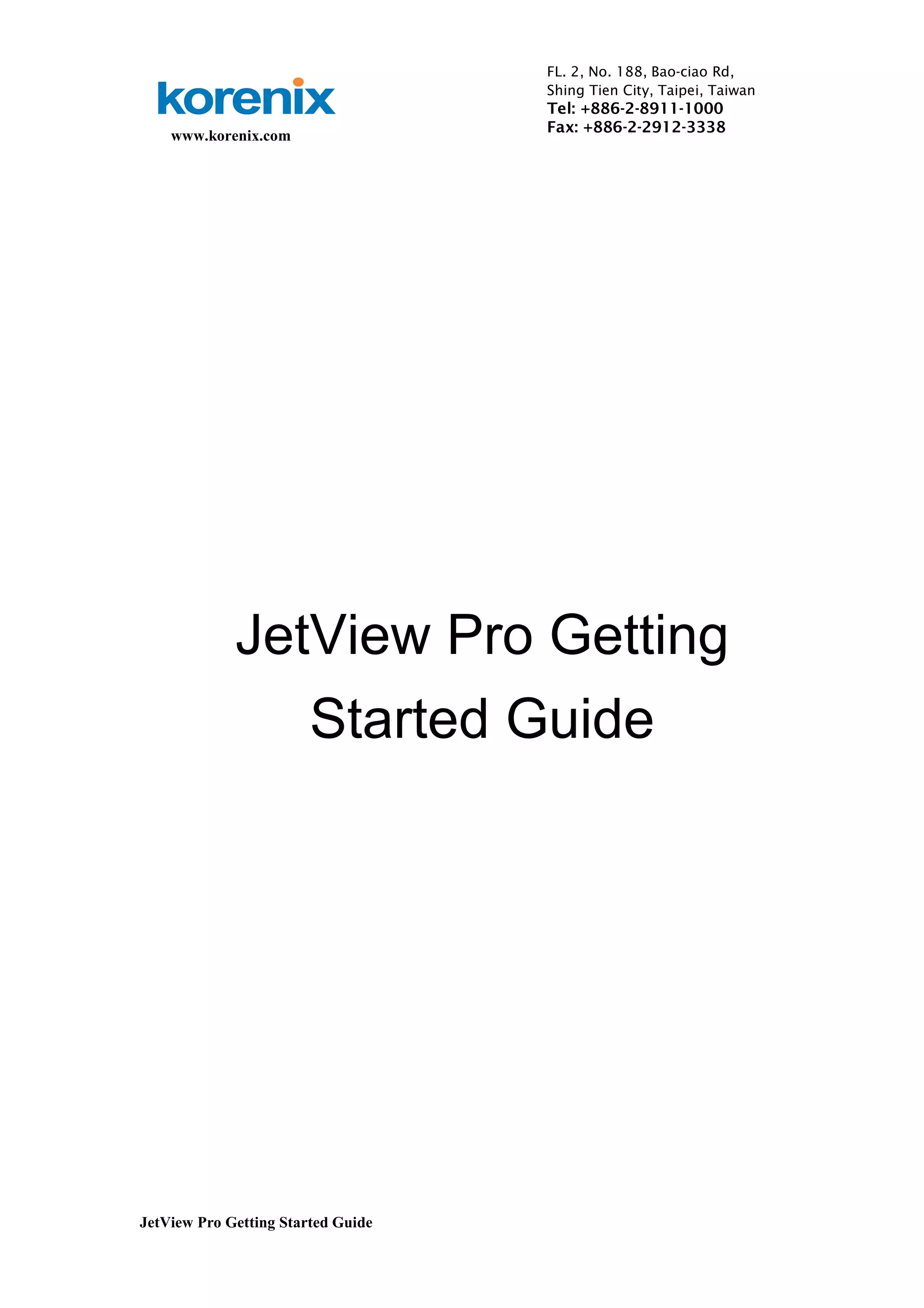 Jet view pro_getting_started_guide_v1.1 | PDF