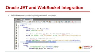 Oracle JET and WebSocket | PPT