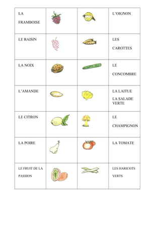 Jeu de memoire aliments | DOC | Healthy Cooking and Eating | Food & Drink