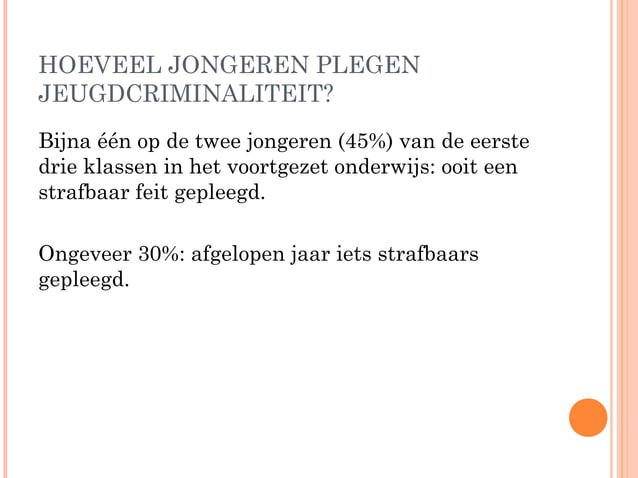 Jeugdcriminaliteit | PPT