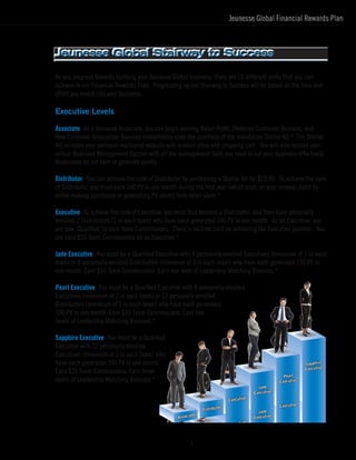 Jeunesse financial rewards plan | PDF