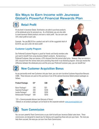 Jeunesse Global Compensation Plan | PDF