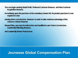 Jeunesse global compensation plan | ODP