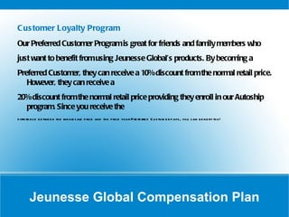 Jeunesse global compensation plan | ODP
