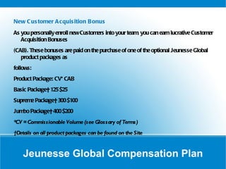 Jeunesse global compensation plan | ODP
