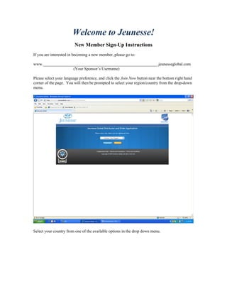 Jeunesse newmembersignupinstr | PDF | Credit Cards | Personal Debt