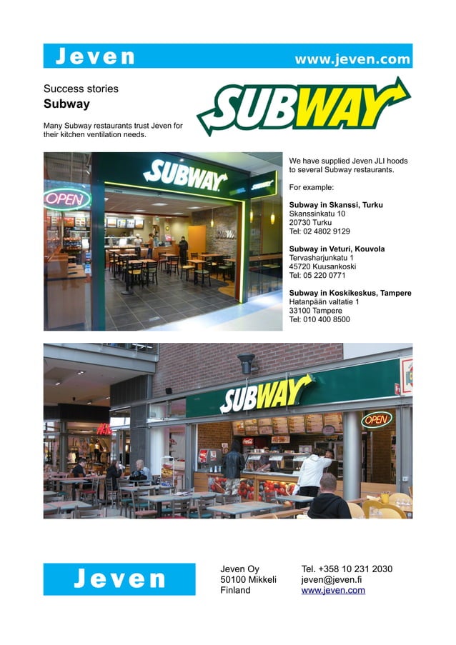 Jeven success story subway | PDF