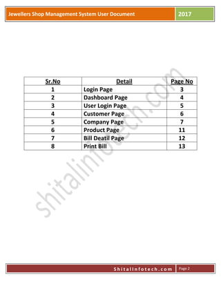 Jewelers shop software user manual by shital infotech | PDF