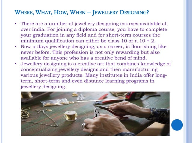 Jewellery designing-courses | PPTX