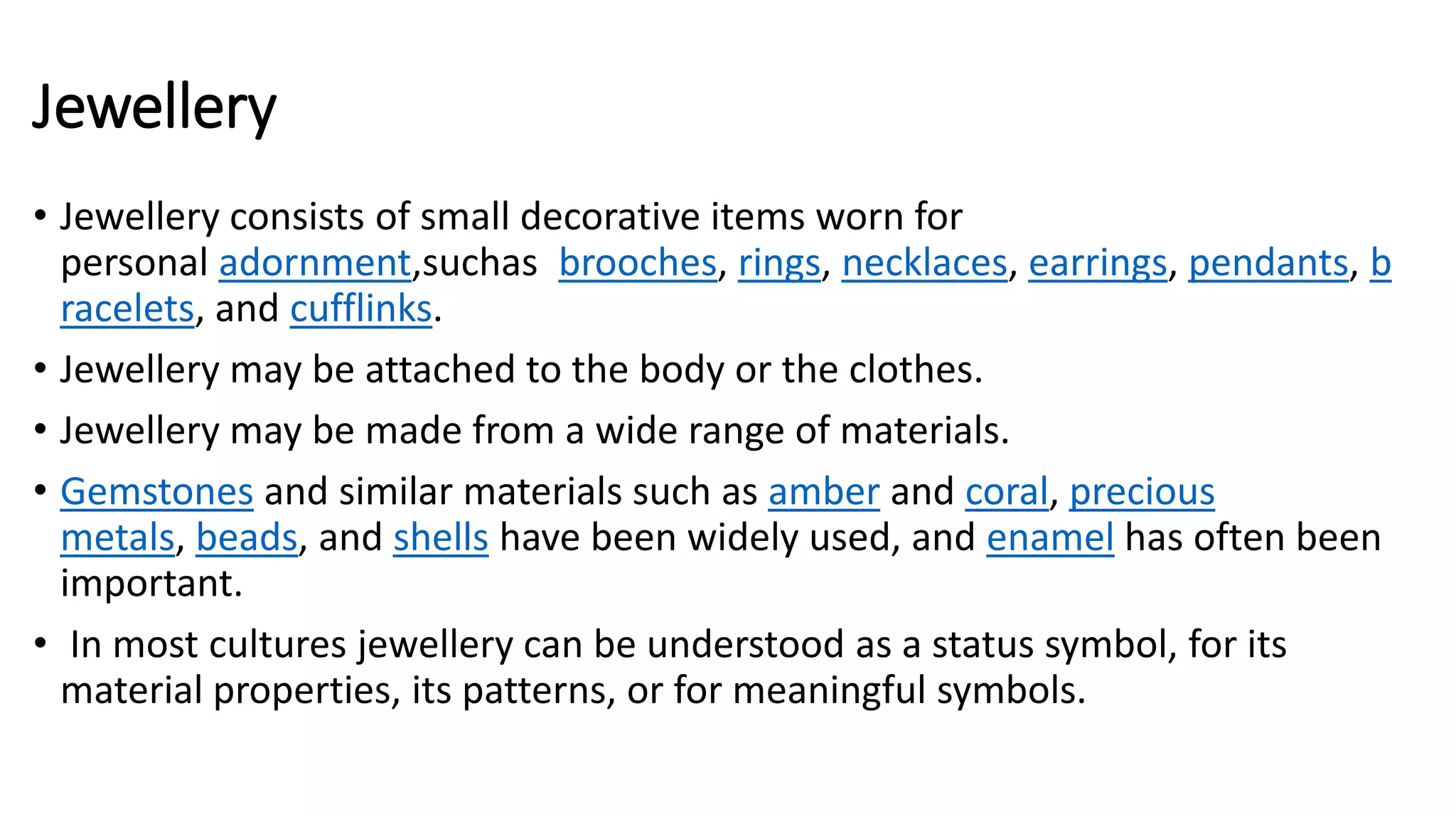 Jewellery and its types | PPTX