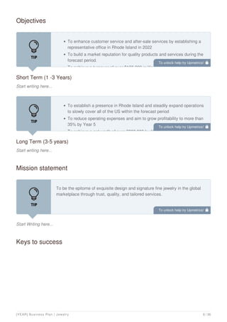 Jewelry Business Plan Example | PDF