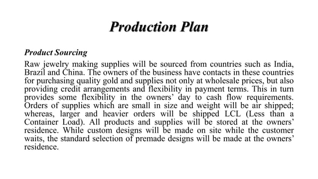 Business plan: Jewelry | PPTX | Retail Industry | Industries