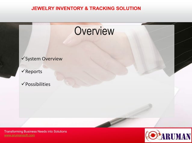 Jewelry inventory tracking system aruman | PPSX
