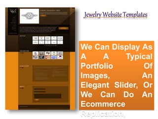 Jewelry Website Templates | PPTX