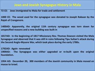 Mala Jewish Synagogue, Cochin | PPTX