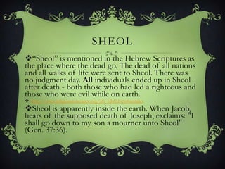 MS WLZ the Jewish Afterlife | PPTX