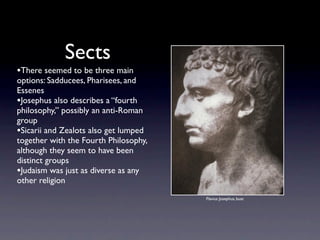 Jewish and roman backgrounds of early christianity | KEY
