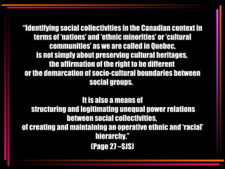 Jewish, canadian, quebecois notes on a diasporic identity | PPT